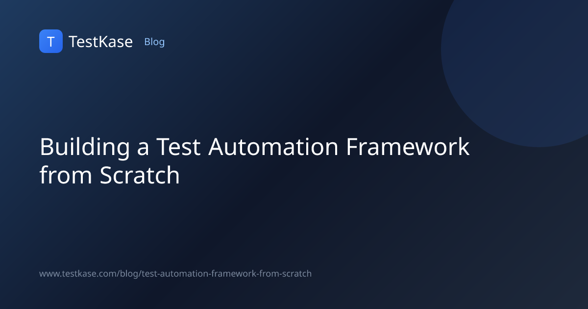 Building a Test Automation Framework from Scratch – TestKase | TestKase